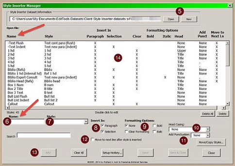 Edittools: Style Inserter
